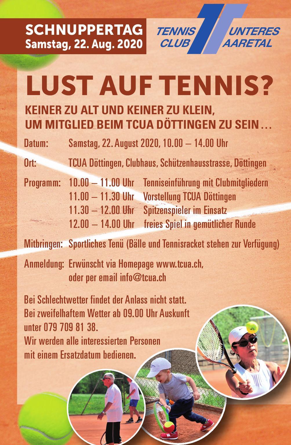 Liebe Sponsoren und Gönner des TCUA Döttingen